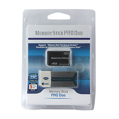 4GB Memory Stick Pro Duo MagicGate Card with Memory Stick Duo Adapter ...